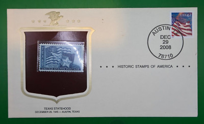 Historic Stamps of America Texas Statehood 1845-1945 Postmark 2008 | eBay
