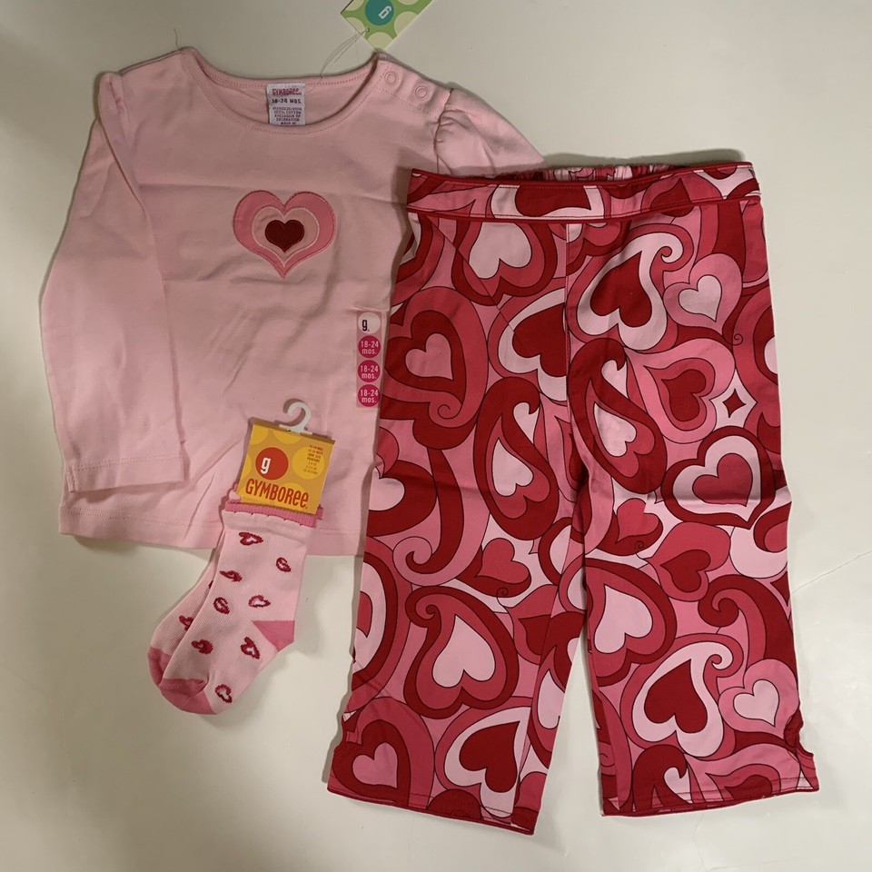 NWT Gymboree 4pc Valentine Sweetheart Outfit Baby Girl Holiday Gift Set ...