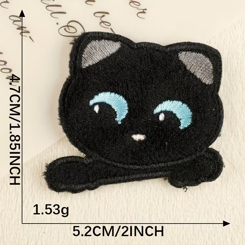 Self-adhesive /iron on patch Cartoon Black Cat 2 x 2 inch | eBay