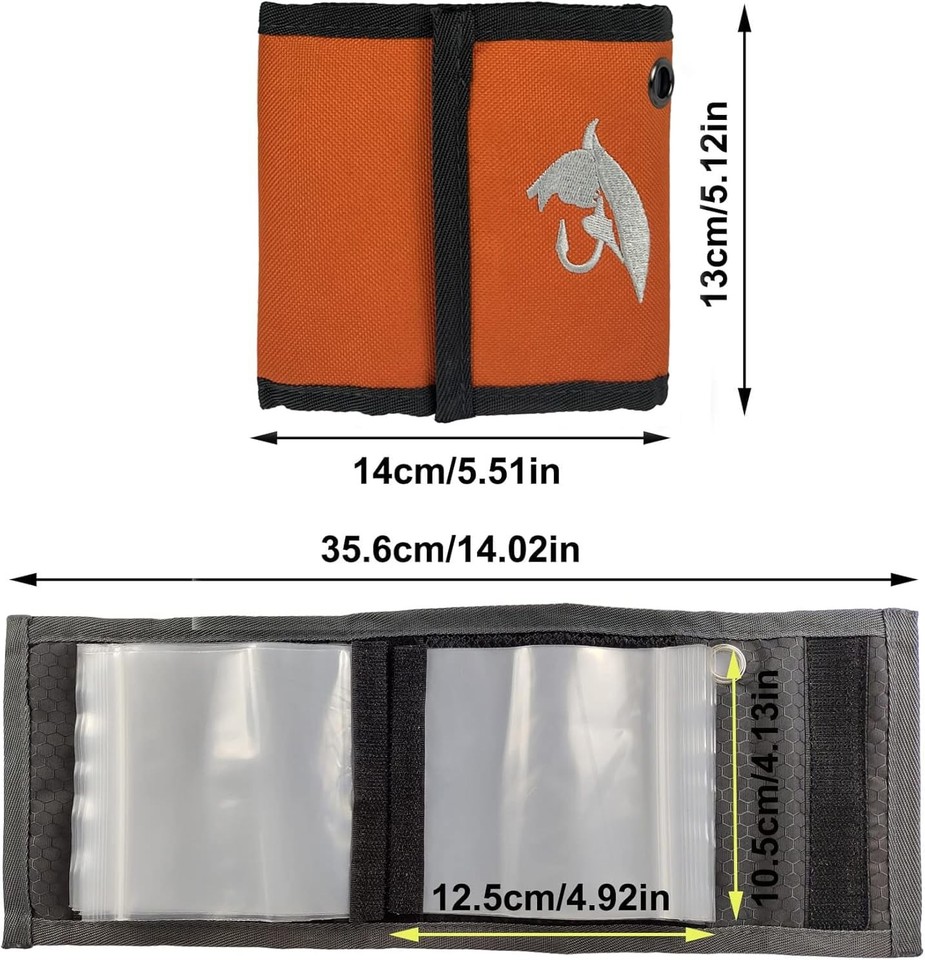 Aventik 10 Pockets Fishing Tackle Binder Fly L, 2PACK-Orange+Blue | eBay