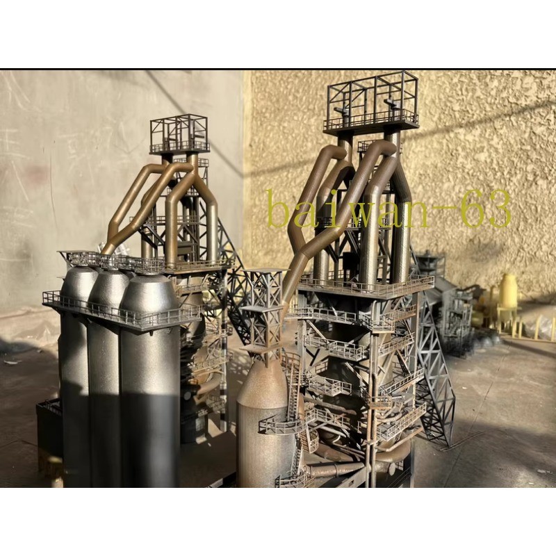 Ho Scale Train Model Scene Modern Steel Plant Blast Furnace Model ...