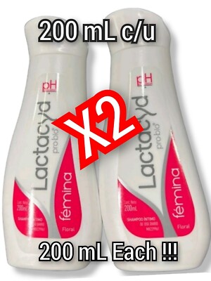 2 Pk Lactacyd Pro Bio Femina 220 ml Each Floral Shampoo Íntimo Feminine ...