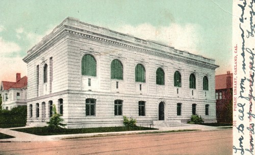Vintage Postcard 1908 Public Library Building Landmark Oakland ...