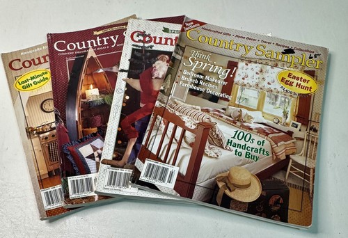 Vintage Lot 4 Country Sampler Magazines 1997 1999 2000 Home Decorating ...