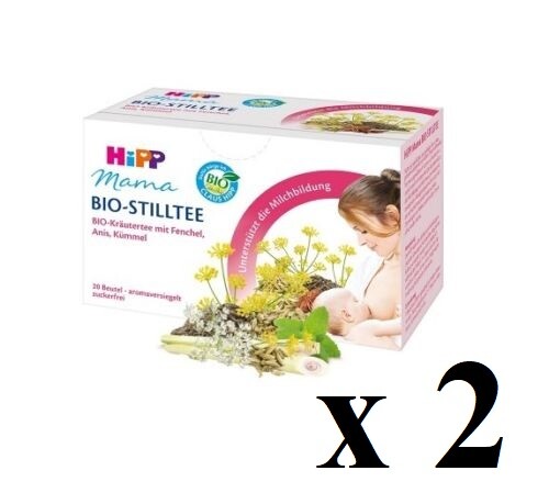 2 x HiPP Organic Tea for breastfeeding women -20 tea bags | eBay