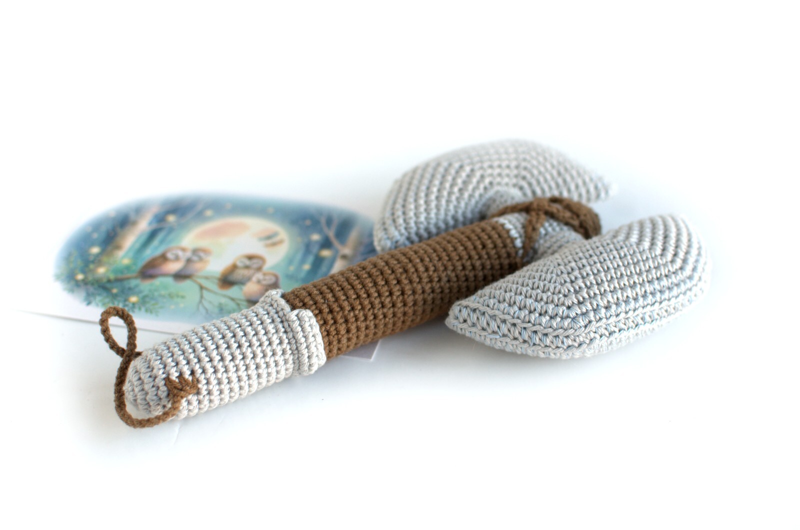Personalized crochet Labrys Rattle Ax toy Vikings hammer Thor baby ...