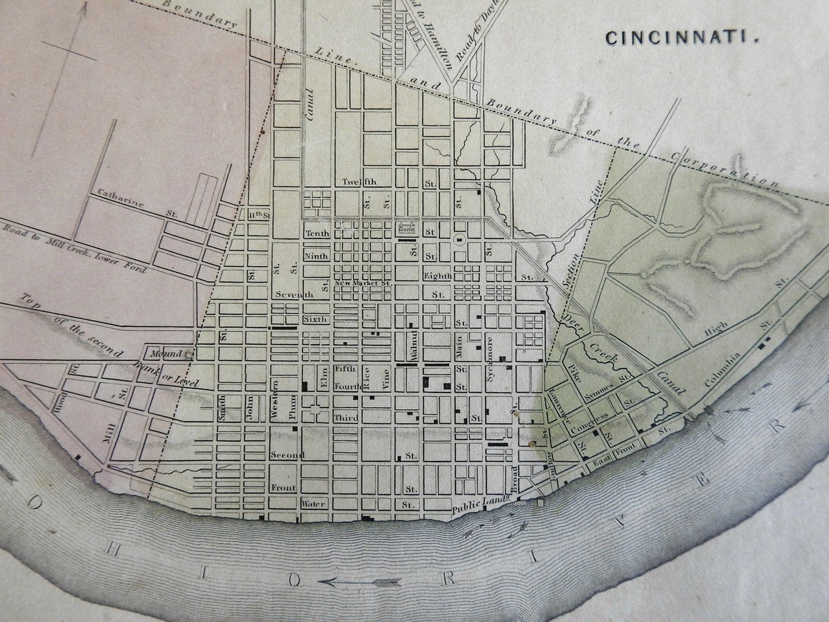 Cincinnati, Oh Map Cincinnati, Ohio Map Art City Prints