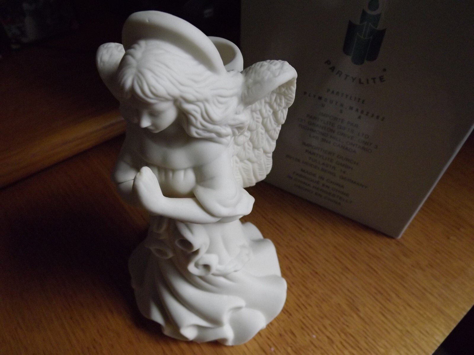 PartyLite Angel of Light P0425 Taper Candle Holder Bisque White ...