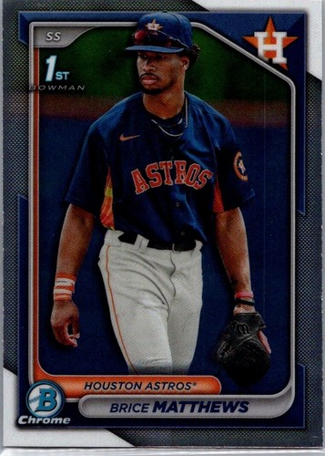 2024 Bowman Baseball Chrome First Rookie Card Bryce Matthews Astros | eBay