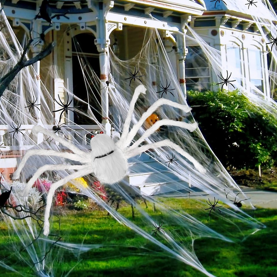 Large Scary Spider Haunted House Prop In/Outdoor Party Decor Halloween ...