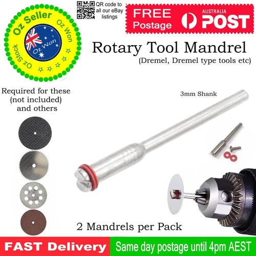 Rotary Tool Mandrel Dremel Drill Accessories Cutting Sanding Shank 3mm ...