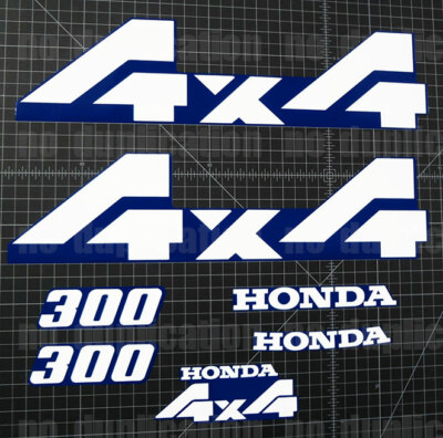 TRX 300 Fourtrax 4x4 Blue 7pc Decal Graphic Sticker fender TRX300FW ...