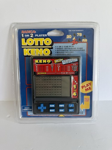 Vtg Radica Lotto Keno Handheld Game 1 or 2 Player #1480CS1BA - BRAND ...