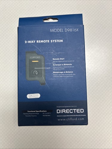 Clifford DS4 D9816X 2-Way 1-Mile LED Remote Control Kit With Antenna ...