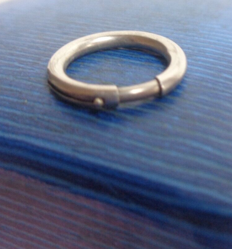 Vintage Silver Bolt CLIP Lock Ring Fastener for Chain , Necklace or ...