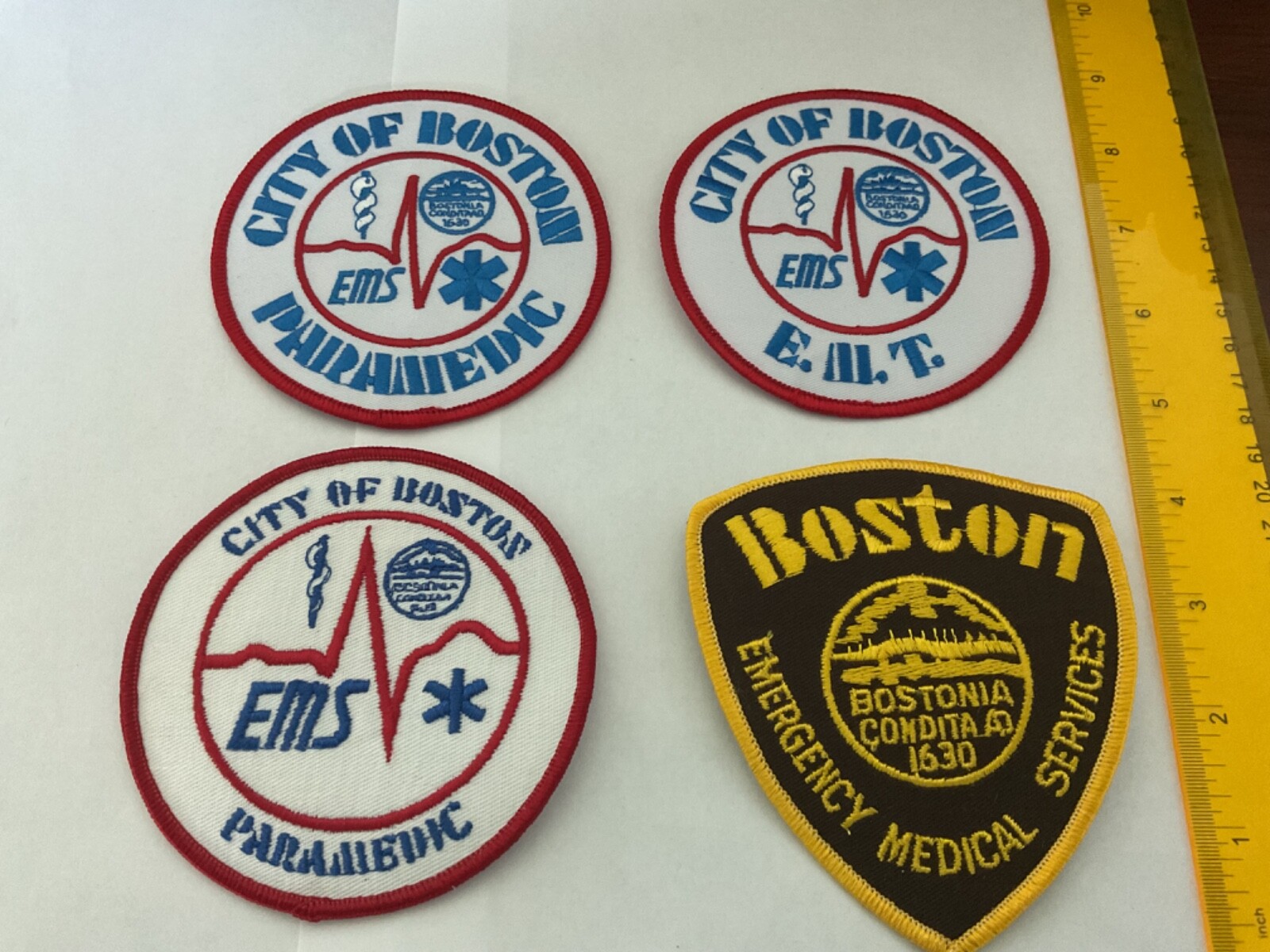 City Of Boston Emergency Medical Services collectors patch set 4 pieces ...