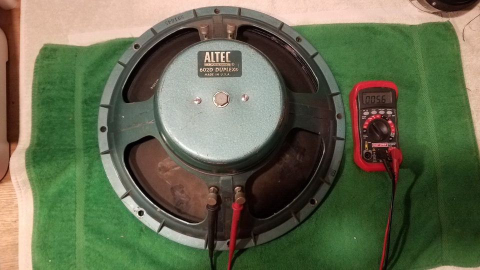 ALTEC 602D, hf not working, good core for 803/416A woofer recone, but ...