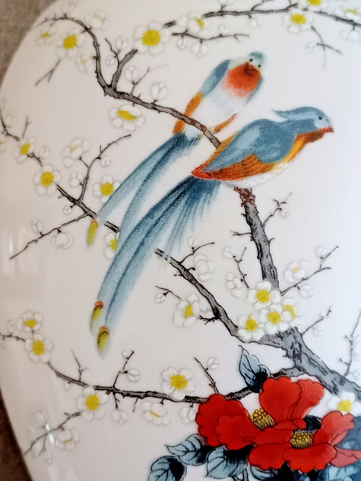 Fine Chinese Jay Japan Vase Birds & Cherry Blossoms 4.25" Tall | eBay
