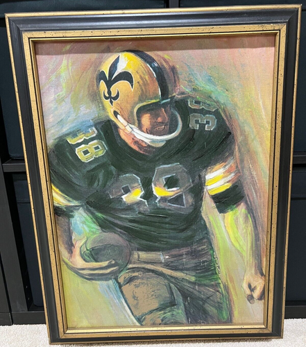 1960s Vintage Dave Boss David NFL New Orleans Saints Oil Painting ...