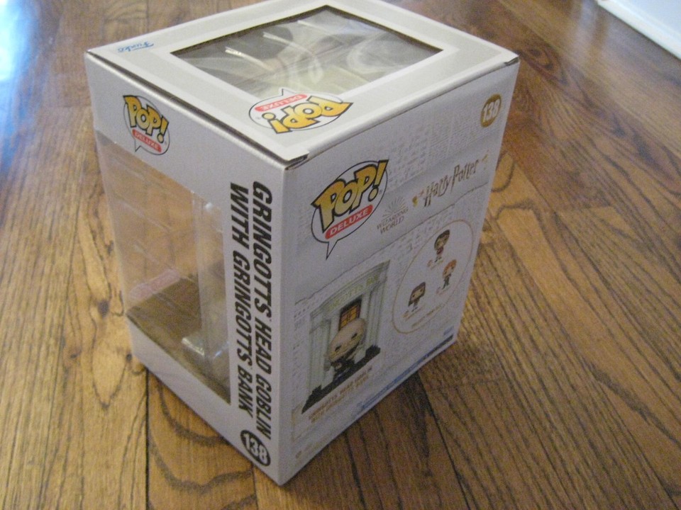Funko POP! Harry Potter Deluxe 138 Gringotts Head Goblin With Bank -New ...