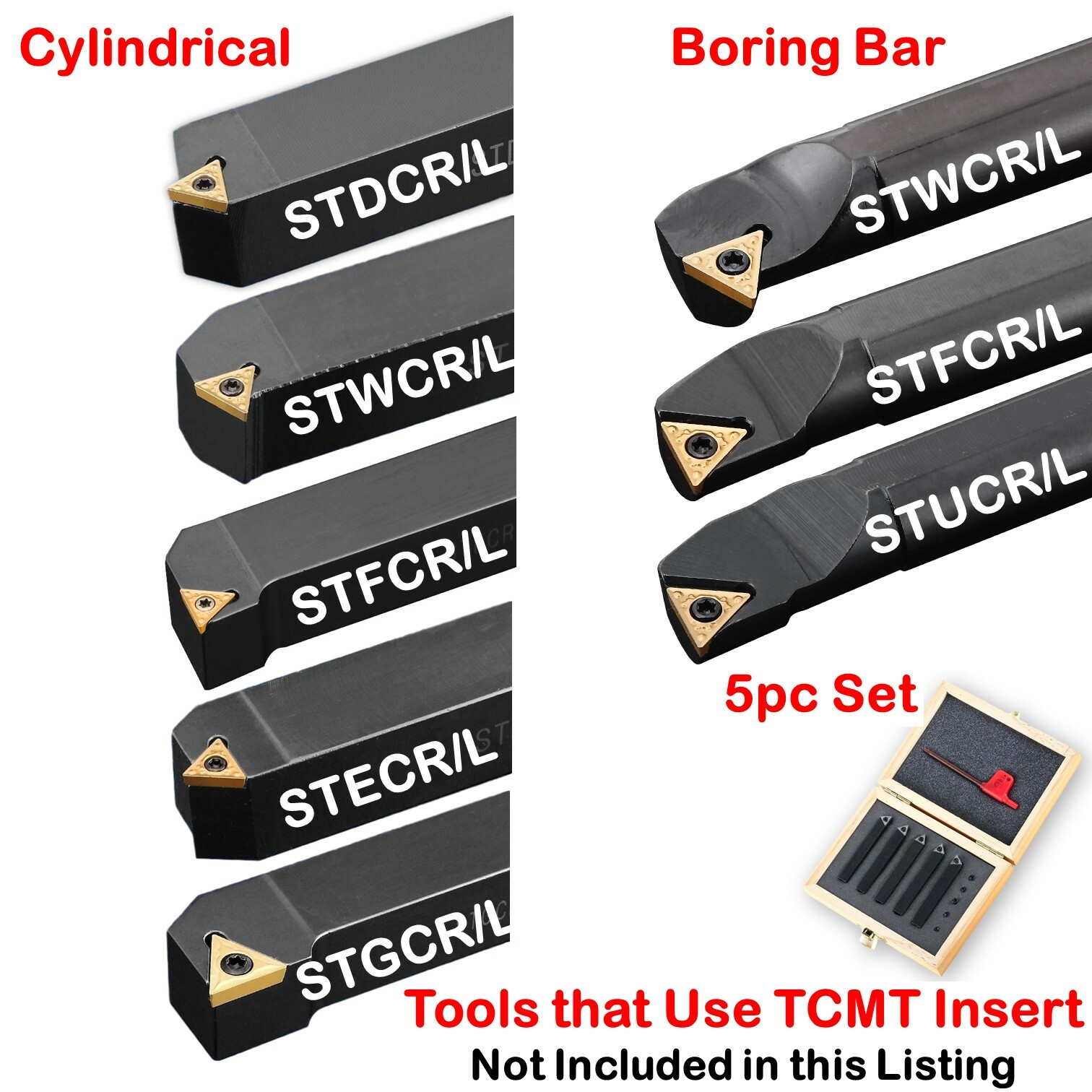 10pc TCMT 16T304 16T308 Turning Boring Indexable Lathe Carbide Inserts ...