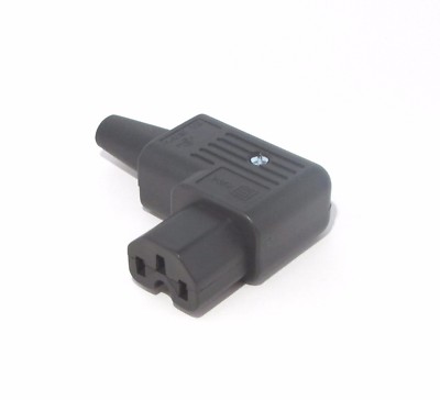 IEC C15 silver plated Right angled Connector Schurter 10A for mains ...