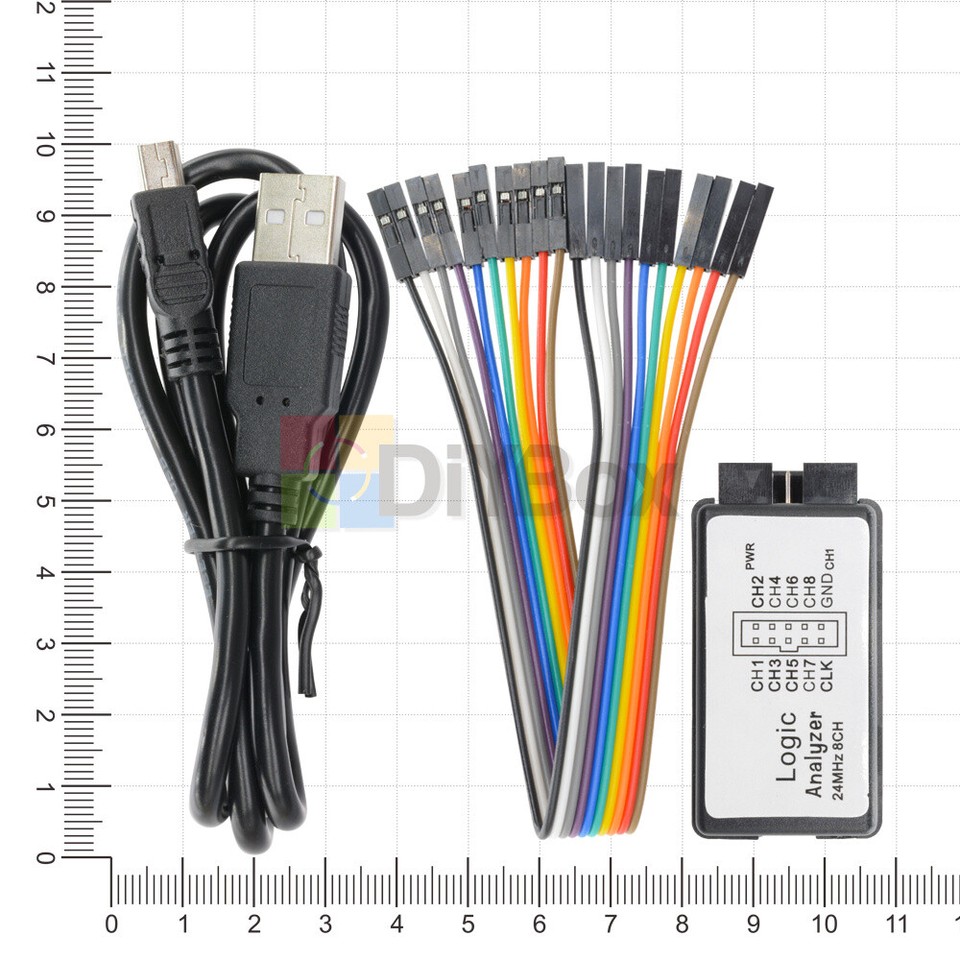 24MHz USB Logic Analyzer Device Set + Dupont Cable 8 Channel for ARM FPGA M100 | eBay