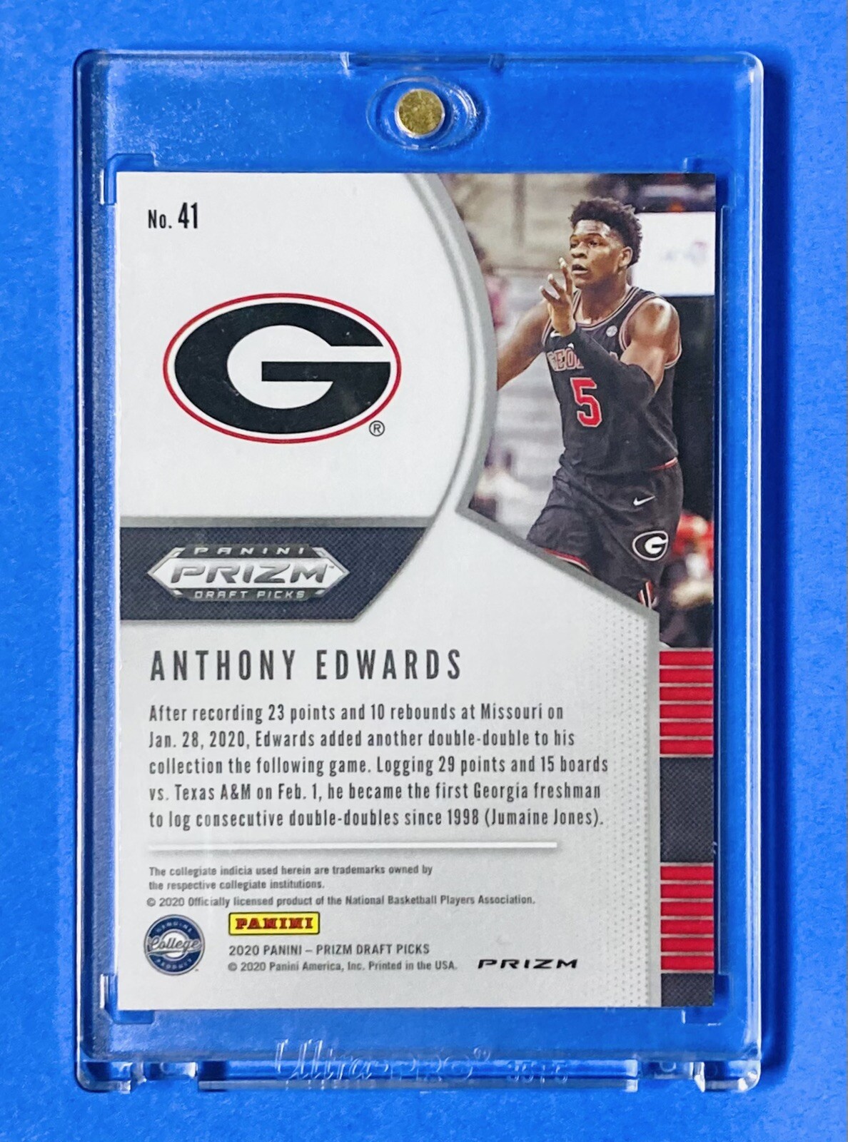 🔥🏀 ANTHONY EDWARDS 2020-21 Panini Prizm Draft Purple Wave RC #41 ...