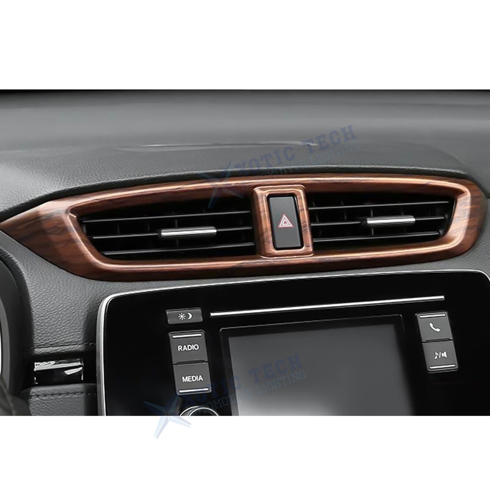 Interior Sporty Center Console Cover Trim Peach Wood Grain For Honda ...
