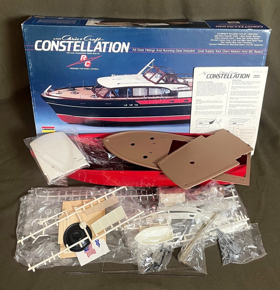 1987 NIOB LINDBERG 54' Chris Craft Constellation 1/20 Unassembled RC ...