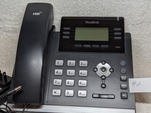 Yealink SIP-T42G Gigabit IP VOIP Phone and Stand Working Ships From USA ...