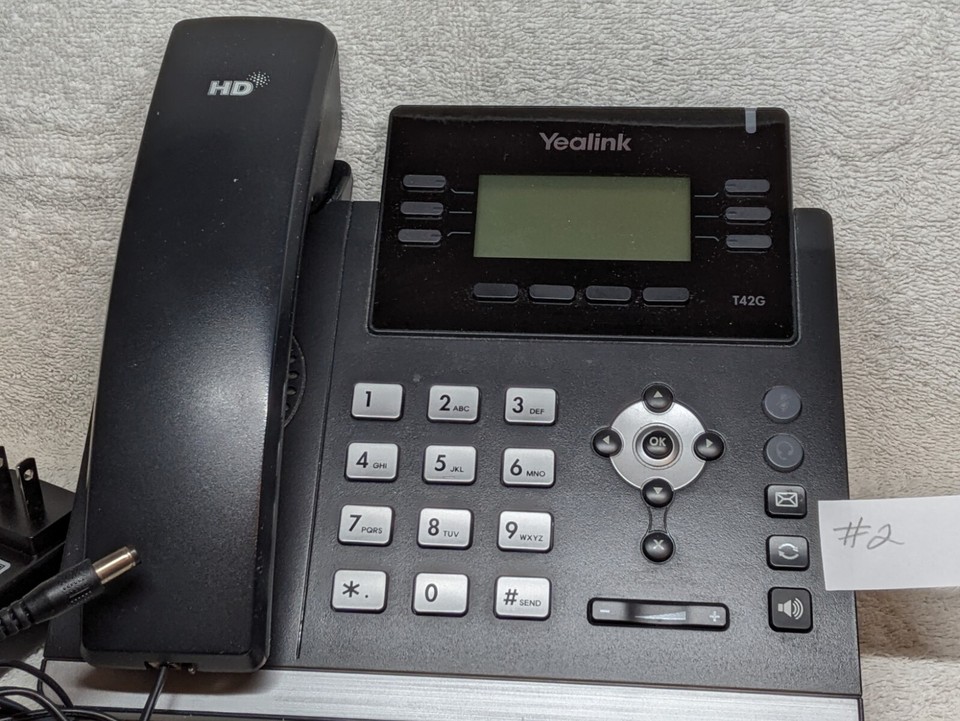 Yealink SIP-T42G Gigabit IP VOIP Phone and Stand Working Ships From USA ...