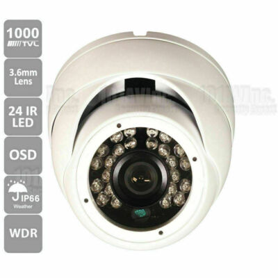 1000TVL CCTV Outdoor Security Camera 3.6mm Fixed Lens | eBay