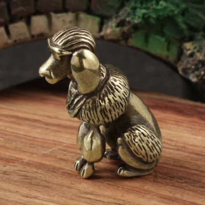 Solid Brass Dog Figurine Small Dog Statue House Decoration Animal ...