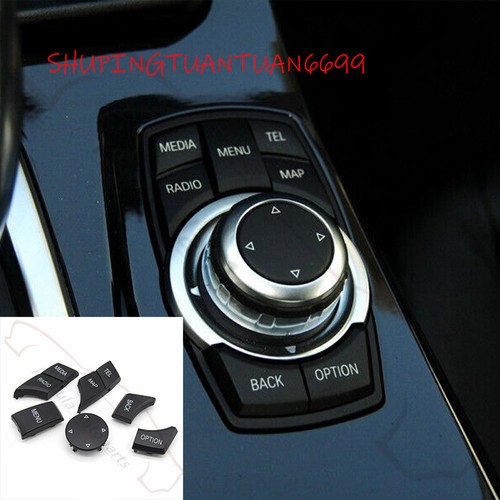 6X CIC IDrive Multimedia Knob Menu Button For BMW 1/2/3/4/5/6/7 X3/4/5 ...