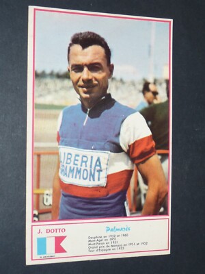 CARTE MIROIR SPRINT CYCLISME 1961 JEAN DOTTO LIBERIA-GRAMONT TOUR ...