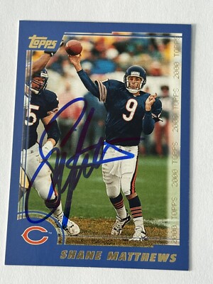 Shane Matthews 2000 Topps Authentic Signed Autograph Auto Card Chicago ...