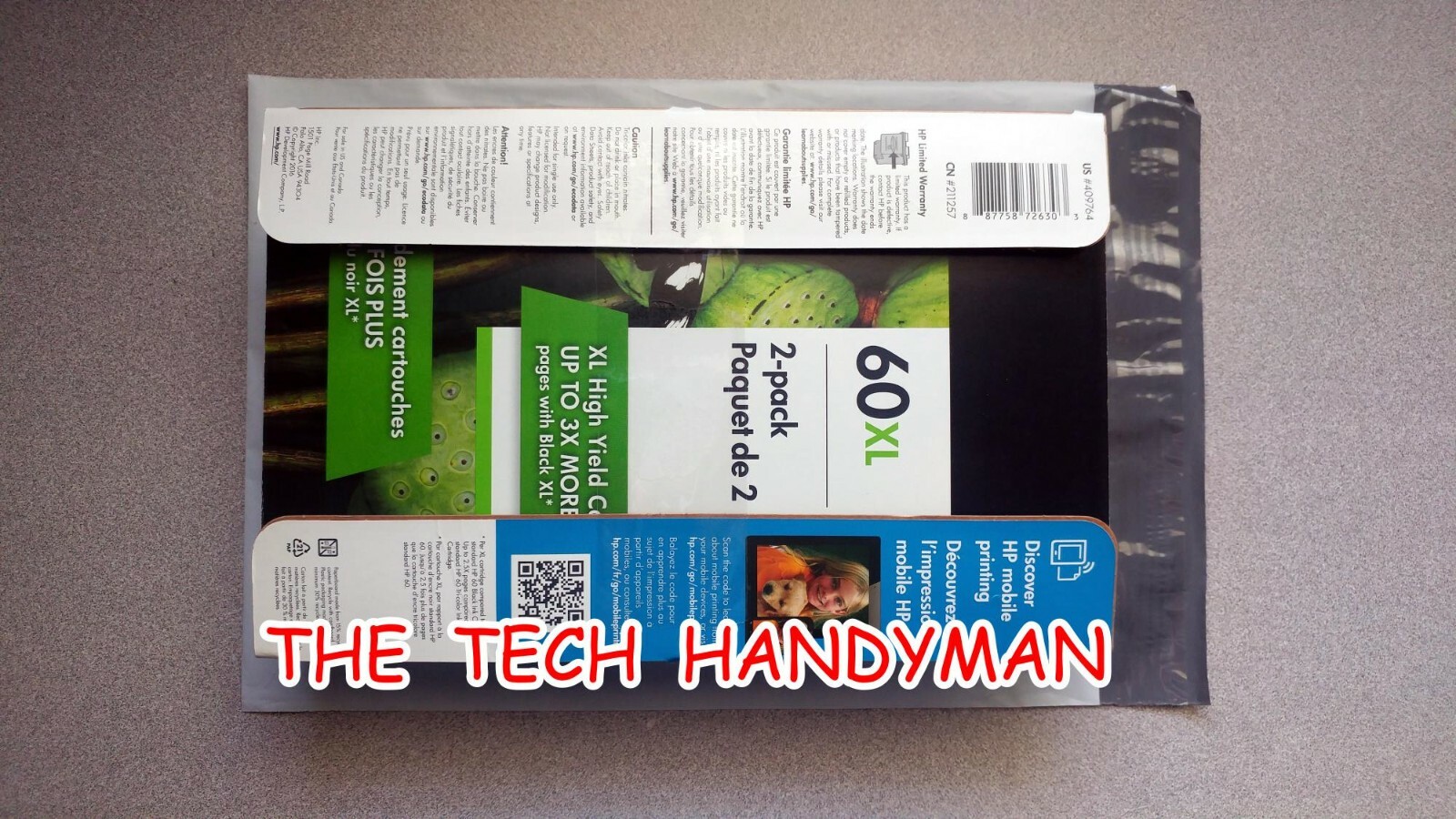 2-PACK HP GENUINE 60XL BLACK & TRI-COLOR INK (RETAIL BOX) DESKJET F2440 ...