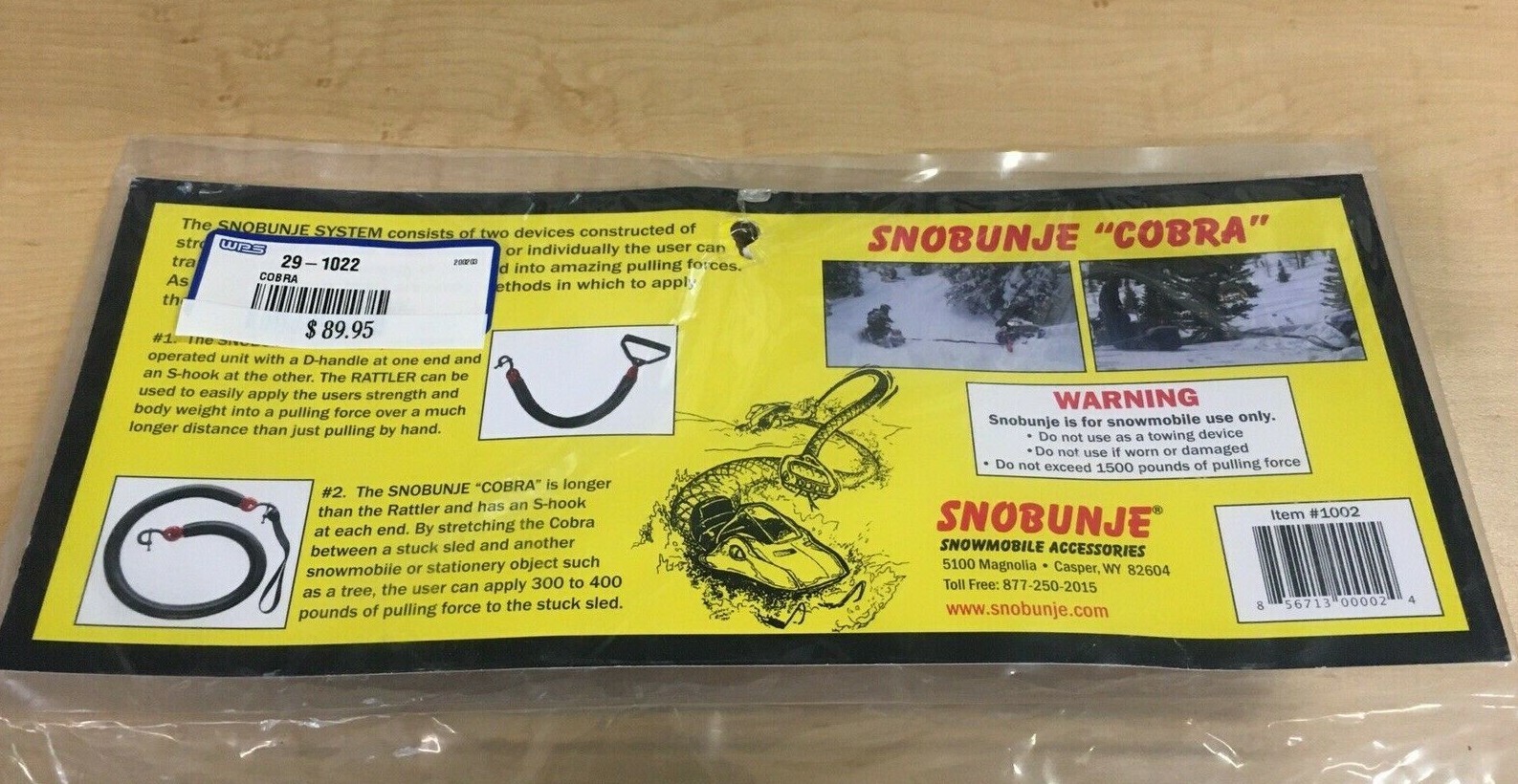 Snobunje Cobra - The Ultimate Unstuck Tool For Snowmobiles and Snow ...