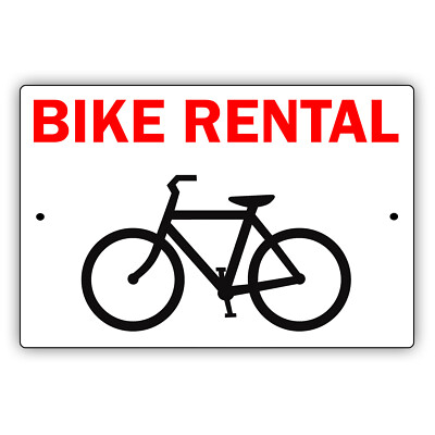 Bike Rental Sign Bike Shop Rental Business Bike Recreational Aluminum ...