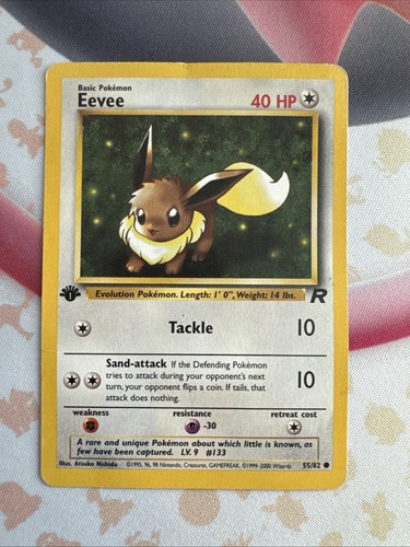 Pokemon Card - Eevee Team Rocket 1st Edition 55/82 Common | eBay