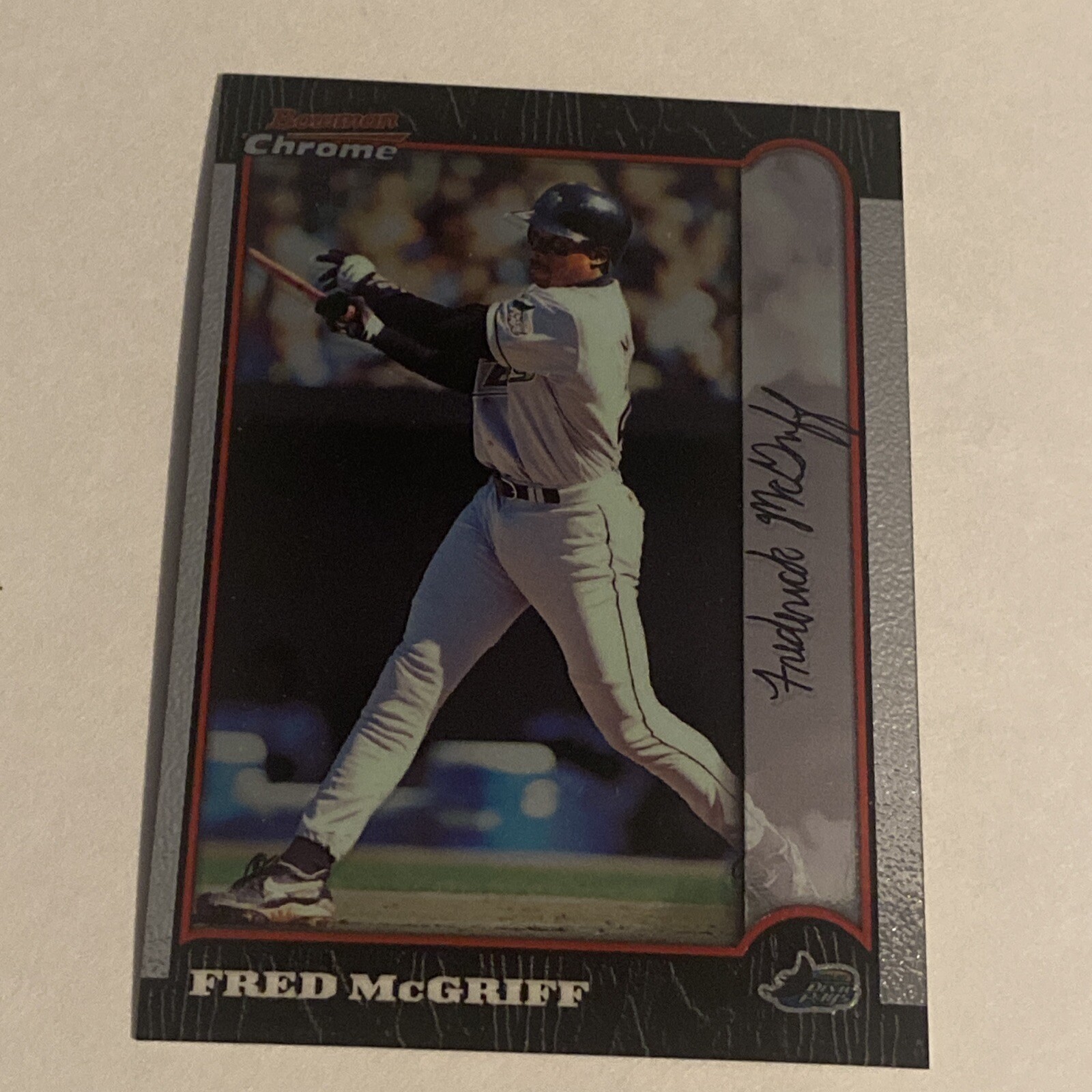 1999 Bowman Chrome Tampa Bay Devil Rays Baseball Card #239 Fred McGriff ...