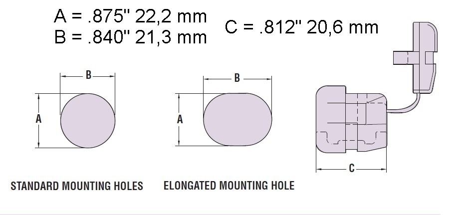 QTY2 7/8" .875 HEYCO 1497 SR 31-2 ROUND 12/3 AWG CABLE STRAIN RELIEF ...
