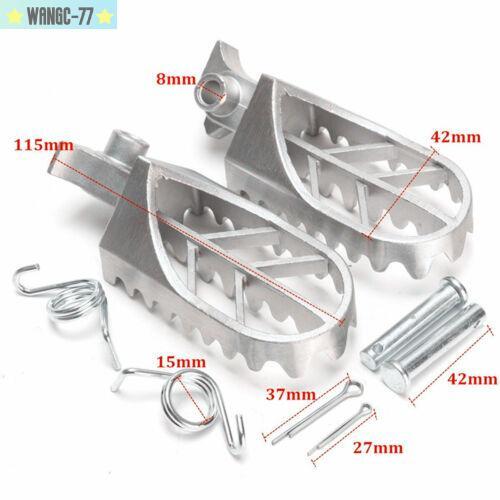2Pcs Motorcycle Foot Pegs Footrest Stainless Steel Bolt W/Spring Hooks ...