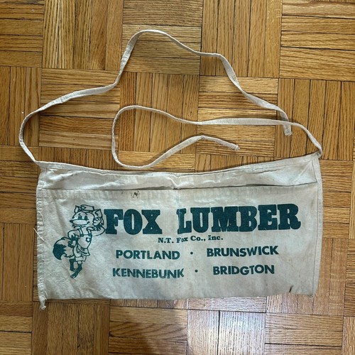 Vintage Maine Fox Lumber Advertising Hardware Apron Portland Brunswick ...