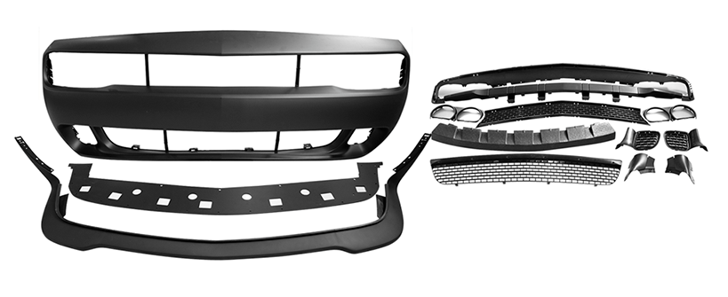 Fit 2015- 2023 Dodge Challenger Front Full Bumper Cover & HC Style Lip ...