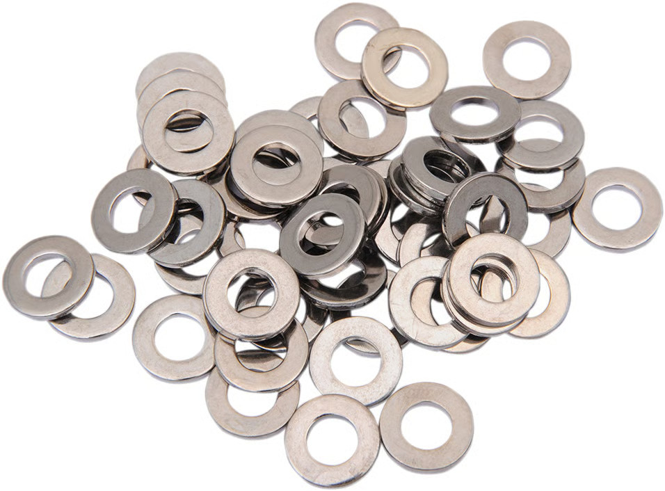 Drag Specialties AN Chrome Washers - 1/4in. Motorcycle Street Bike ...