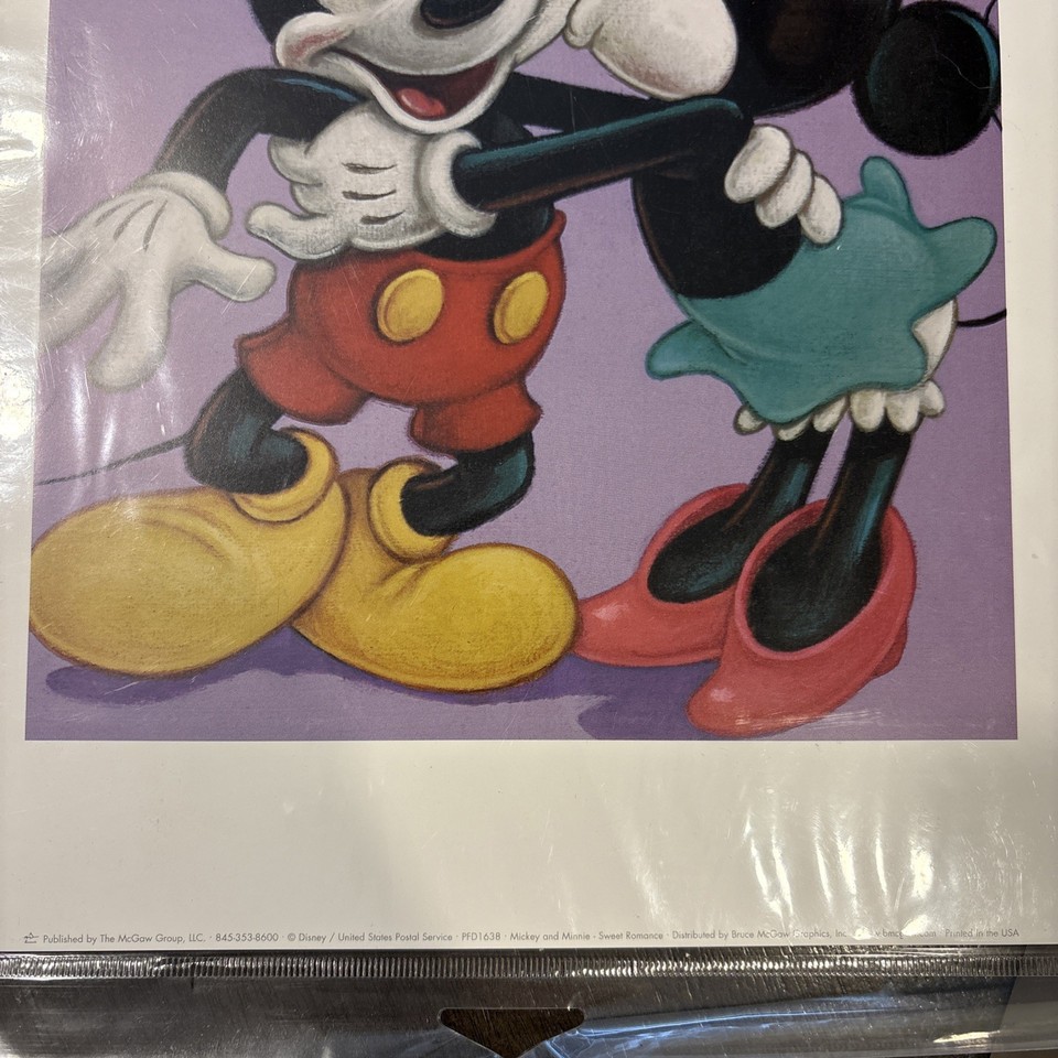 Disney Bruce McGaw Graphics Art Print Minnie and Mickey Mouse Romance ...