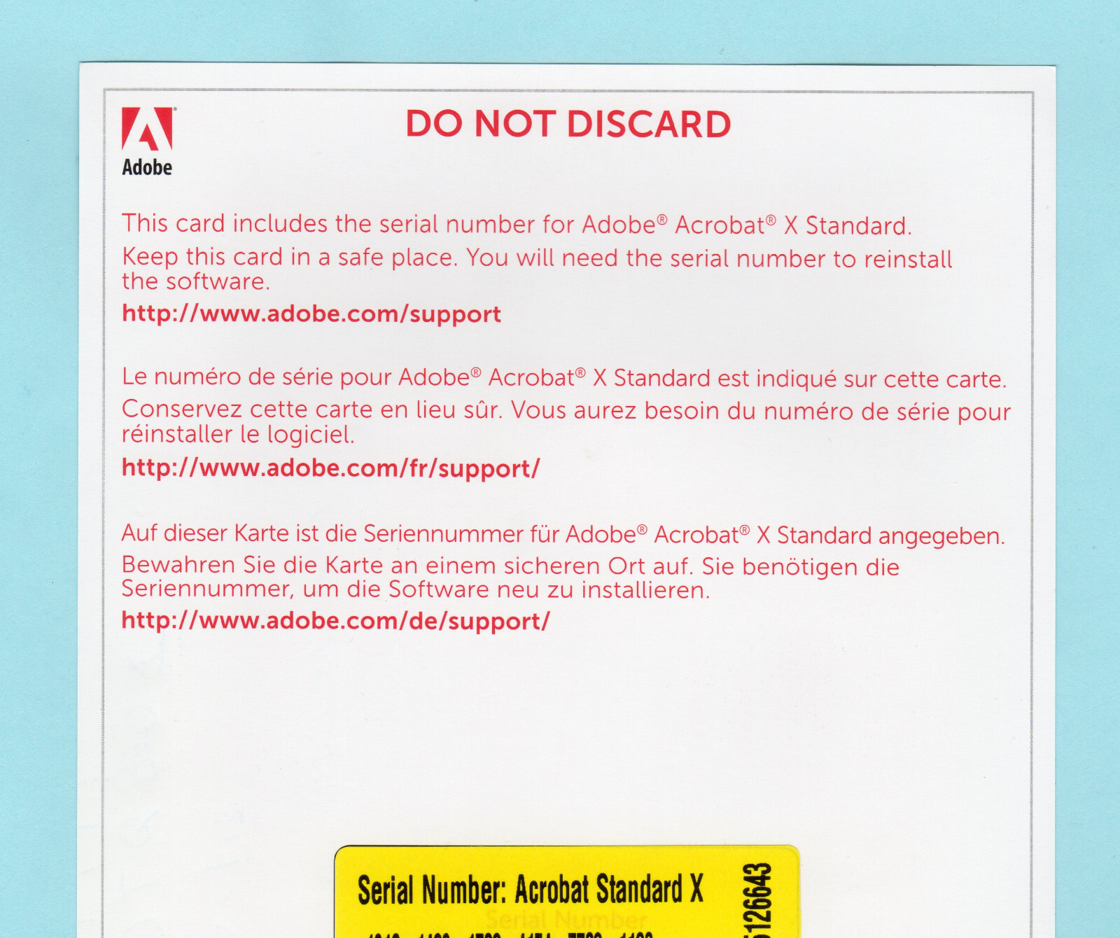 New Adobe Acrobat X Standard CD and | Grelly USA