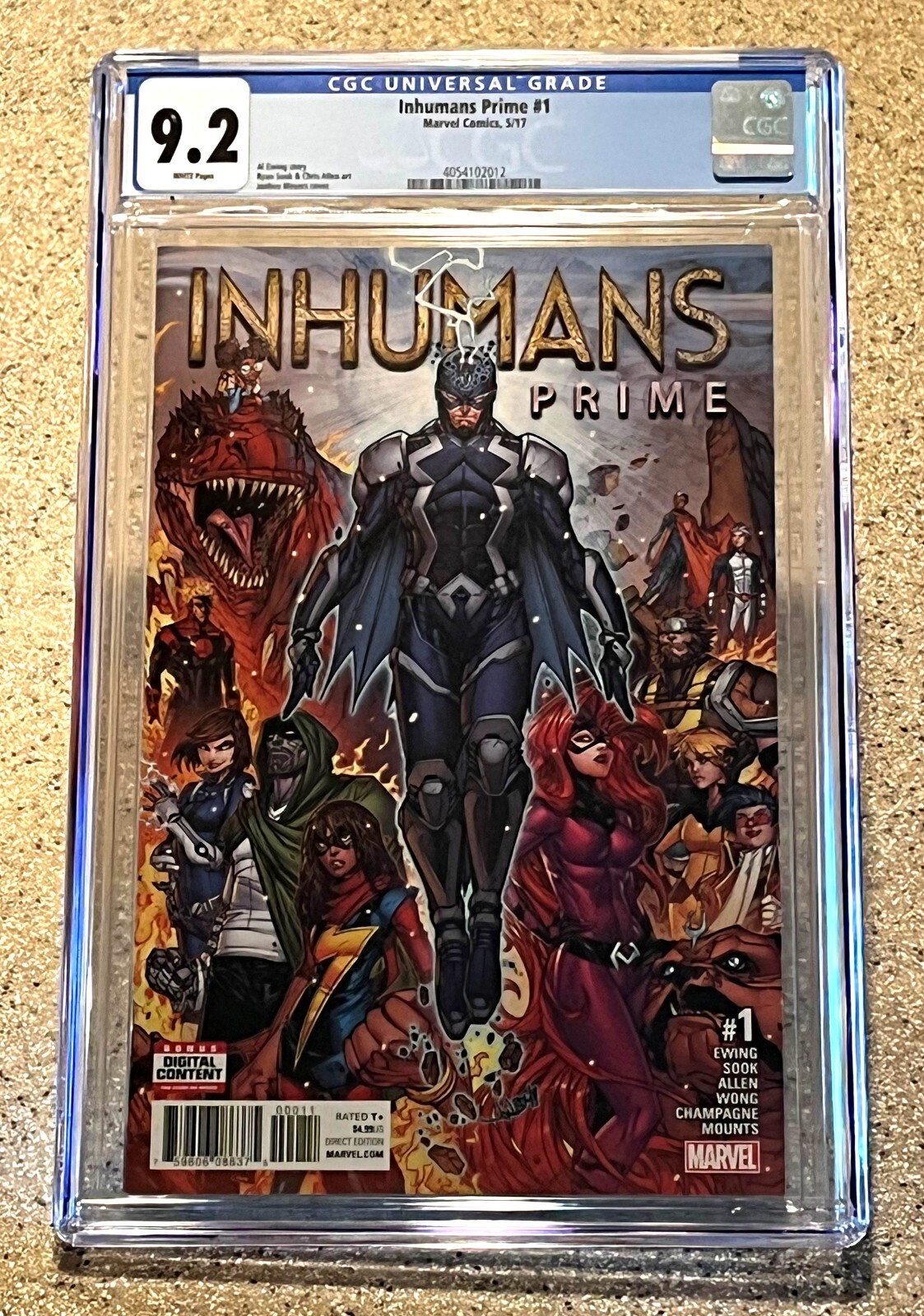 Inhumans Prime #1 CGC 9.2 Marvel Comics White Pages Jonboy Meyers Cover ...